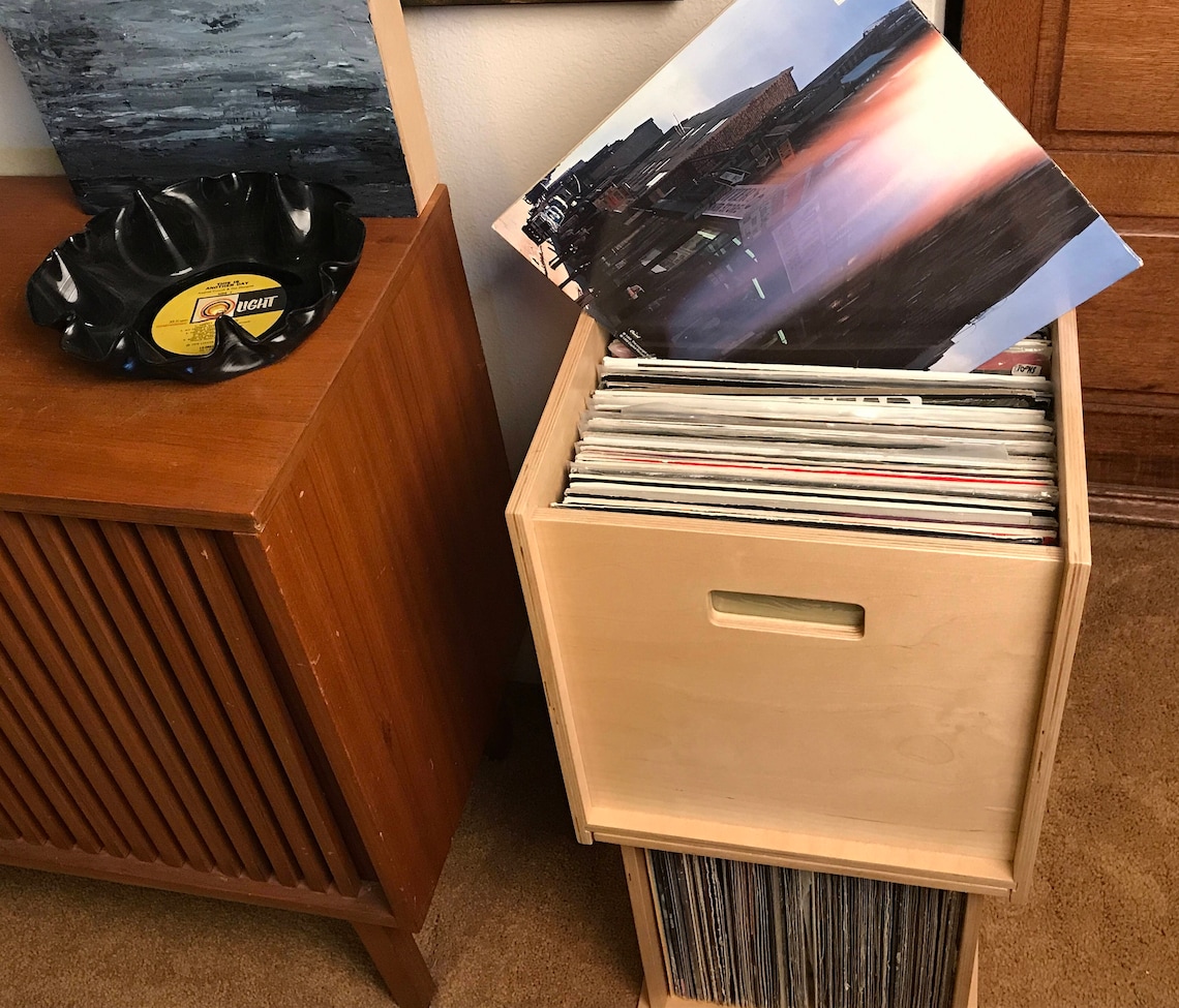 Set of 3 Proper Record Storage Cubes FREE SHIPPING Vinyl Record Crate ...