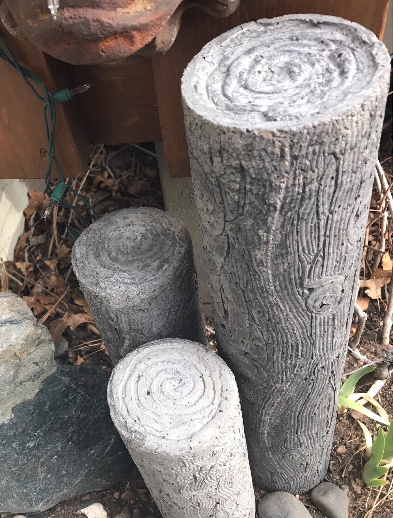 Concrete Log Garden Folly Art Sculpture Yard Art Landscape - Etsy