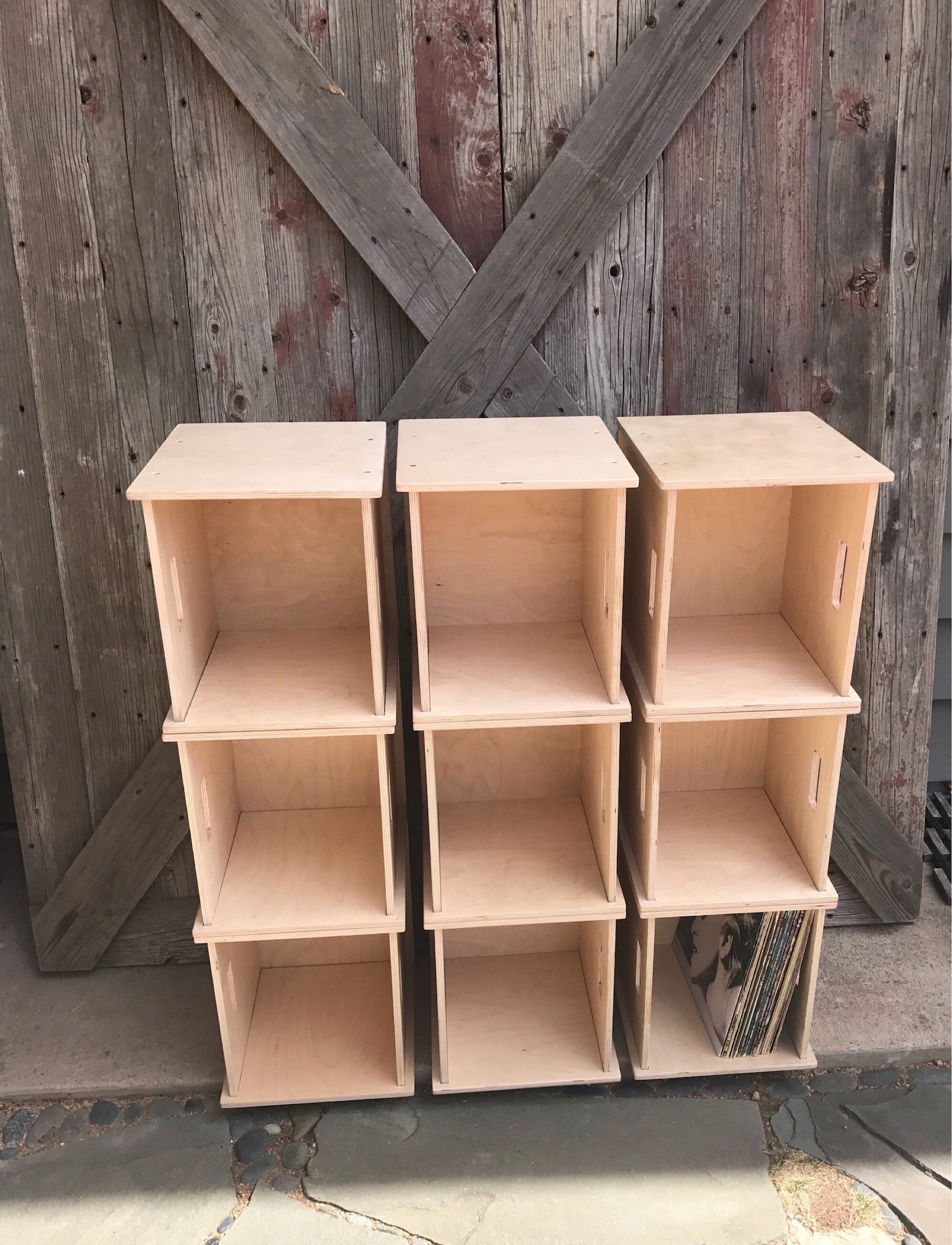 Pair of Proper Record Storage Cubes Proper Vinyl Record Crate Stack ...