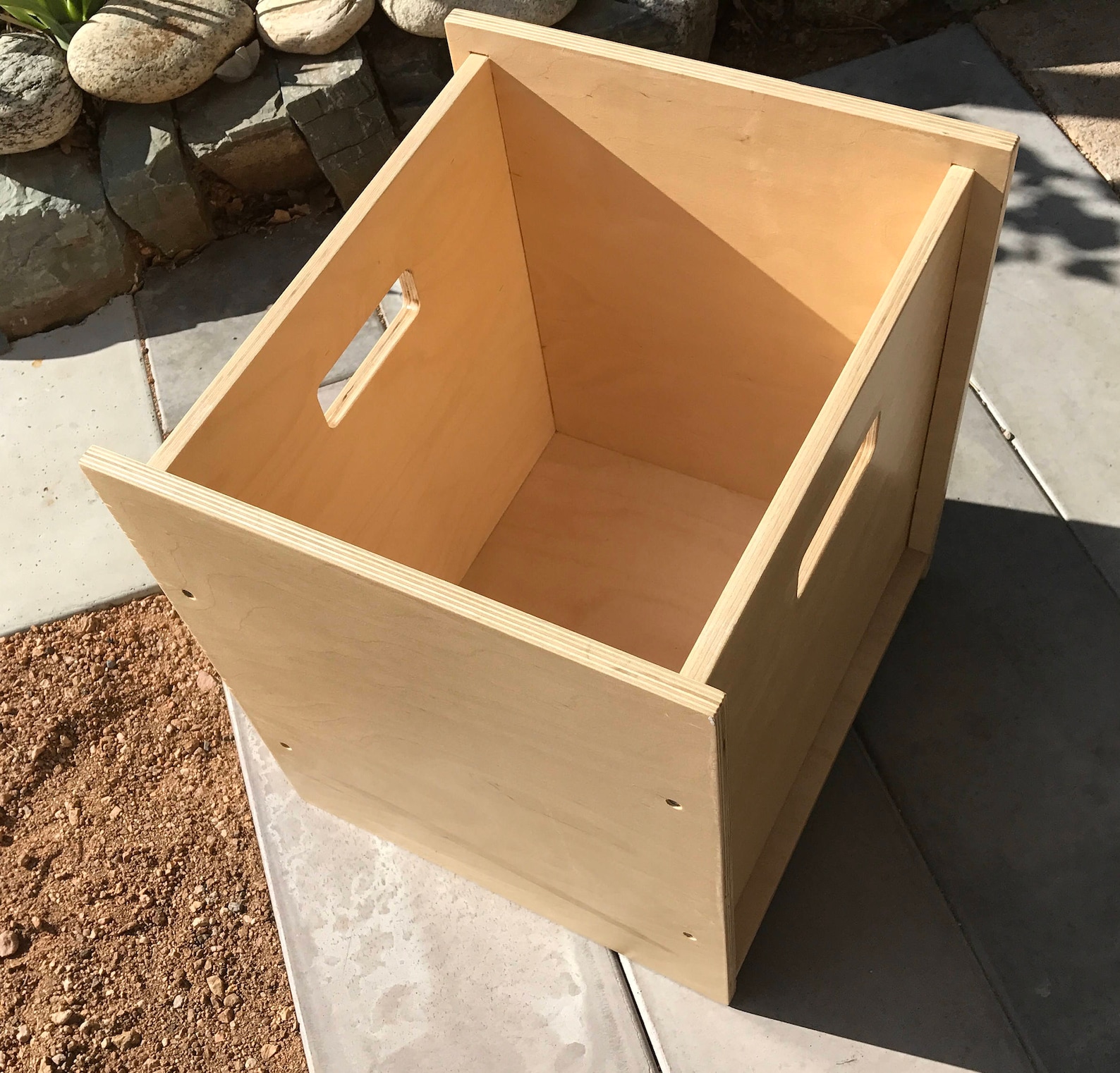 Set of 3 Proper Record Storage Cubes Vinyl Record Crate Stack-able ...
