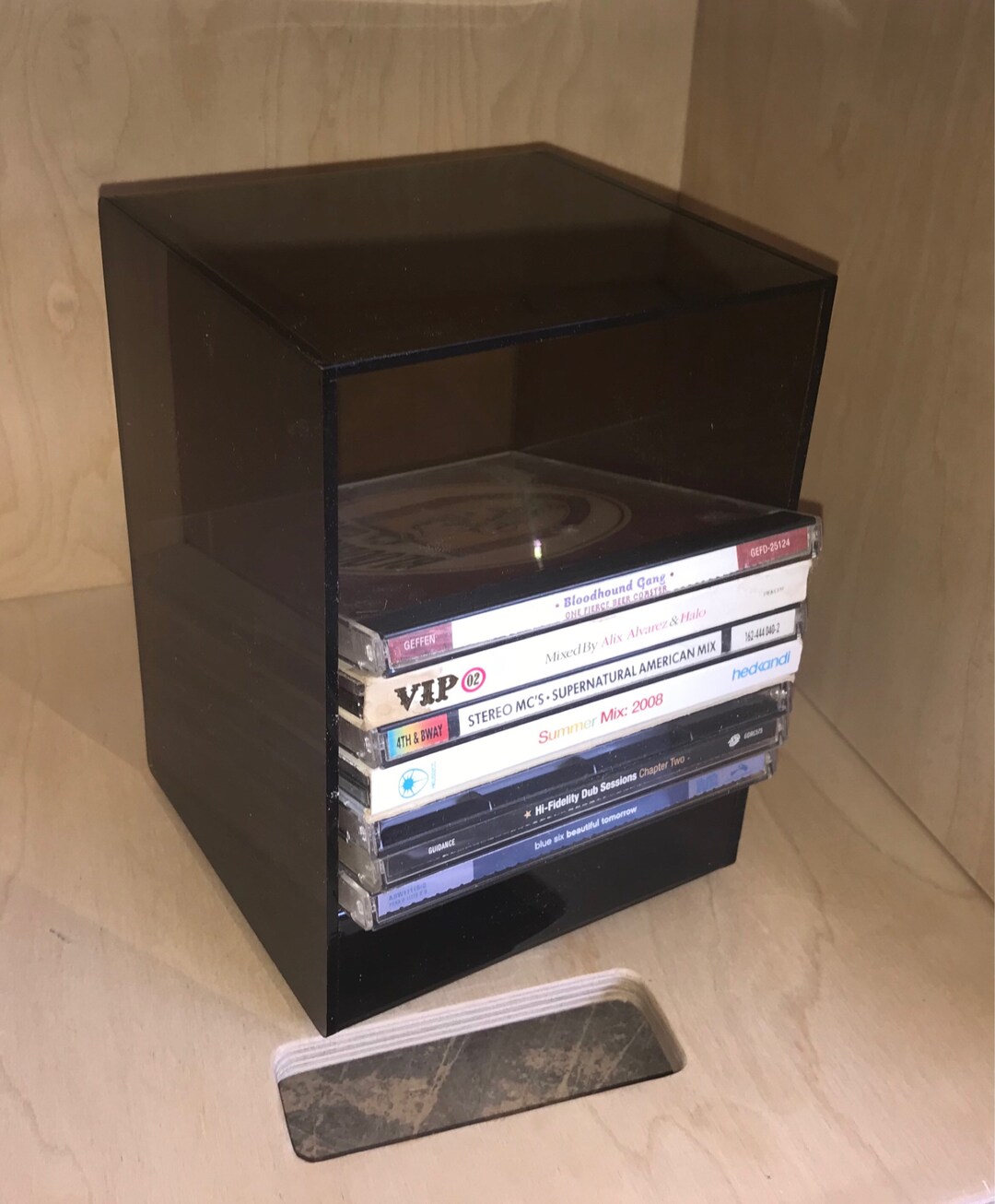 Pair of CD Storage Cubes Plexiglass Vintage Stack-able Modular by JJL ...