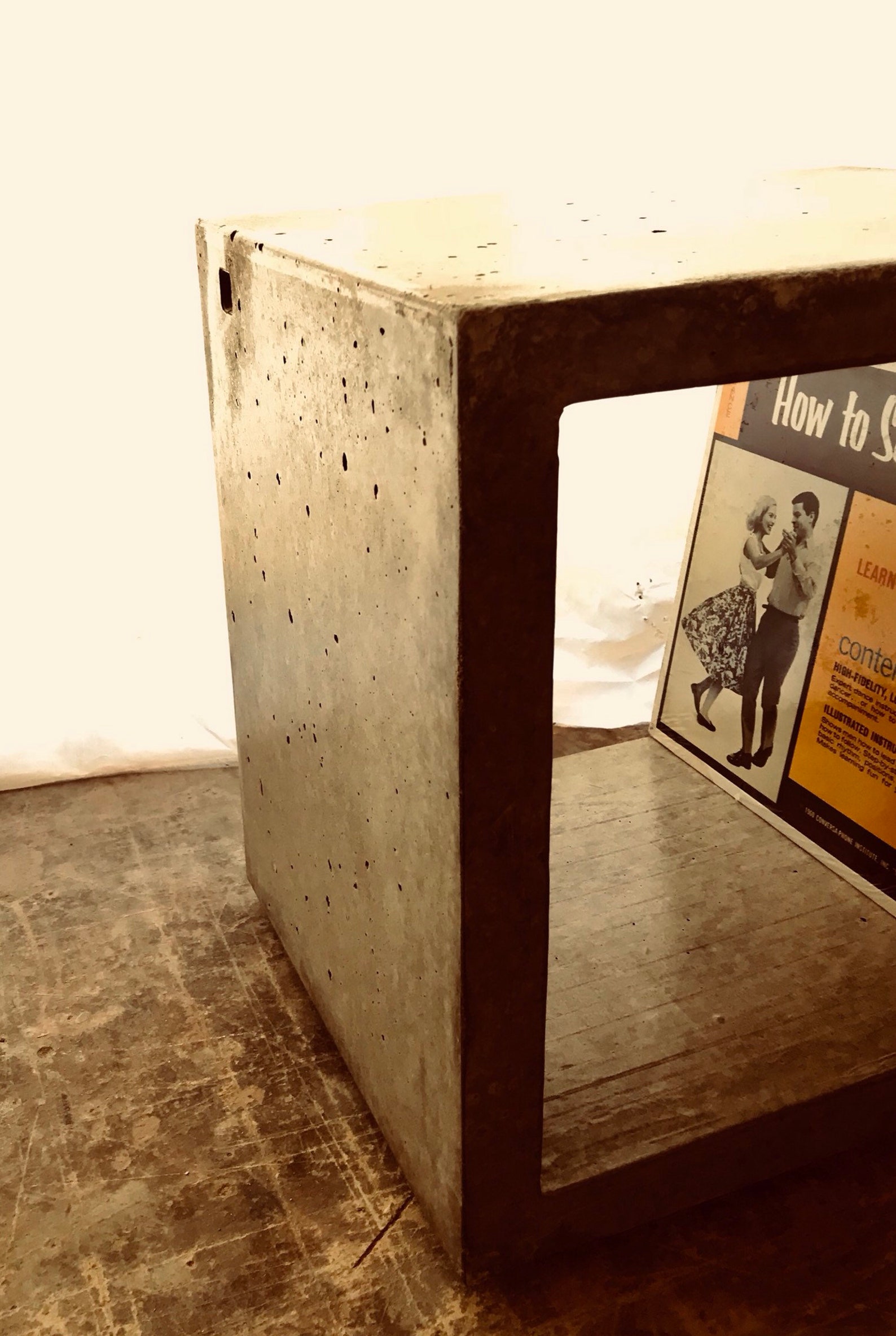 Recycled Glass and Concrete Record Storage Cube LP Vinyl Holder, by JJL ...