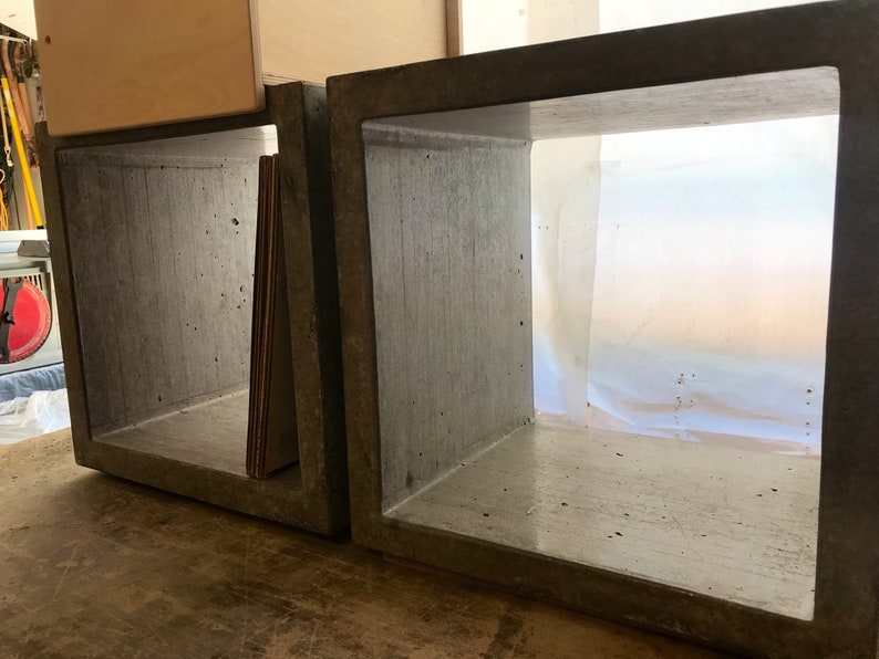 Recycled Glass and Concrete Record Storage Cube LP Vinyl | Etsy