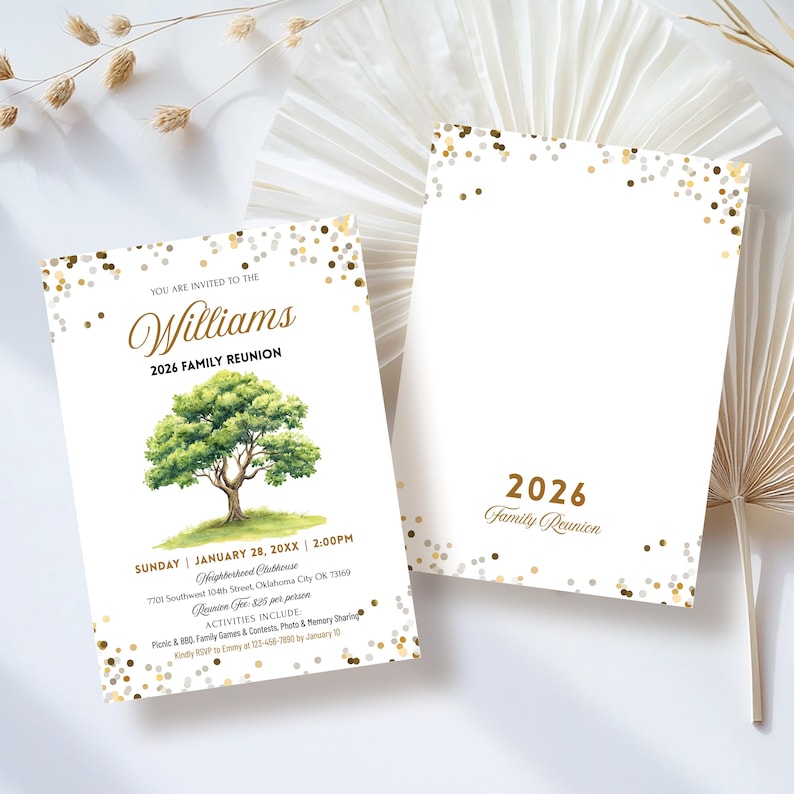Editable Family Reunion Invitation Template, Dinner Invite, Get ...