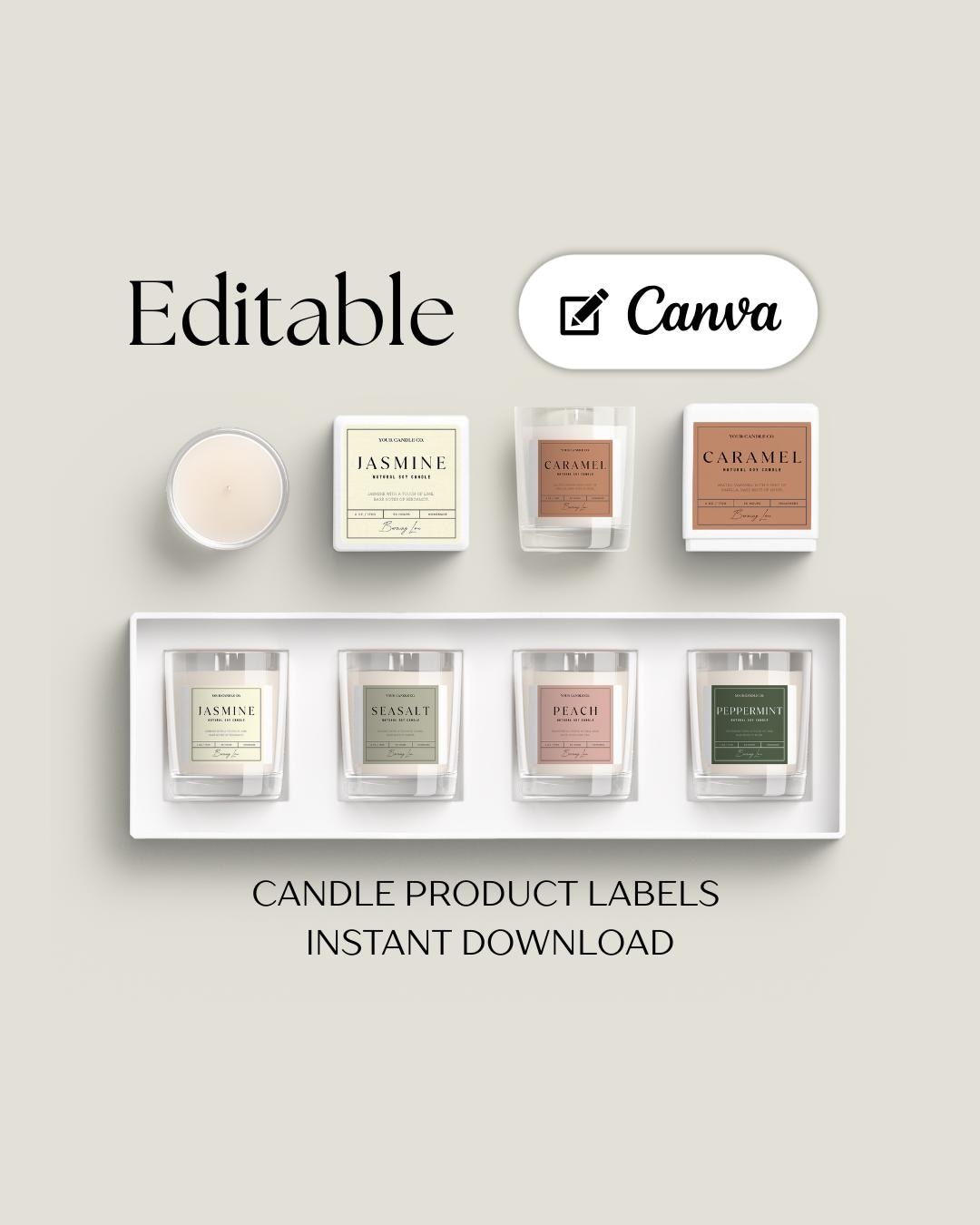 Custom Diy Printable Candle Label Template Product Design, Lux Jar Box ...