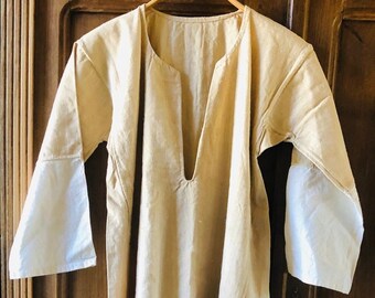 Antique French Workwear Smock Hemp Linen Tunic Robe Dress C1910 Woad ...