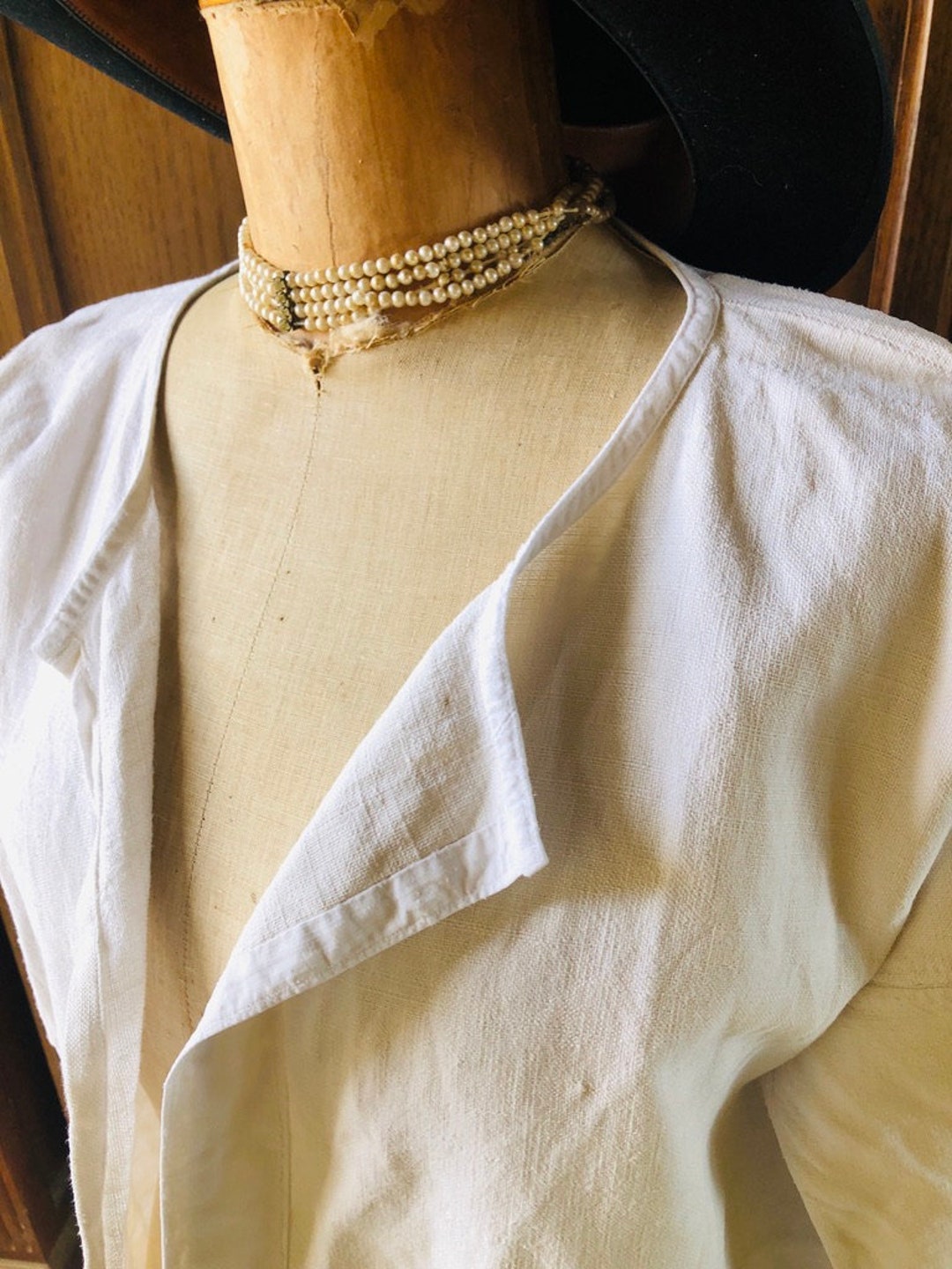 Antique French Smock Chanvre Hemp Linen Tunic Robe Dress C1910 - Etsy