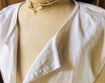 Antique French Workwear Smock Hemp Linen Tunic Robe Dress C1910 Woad ...