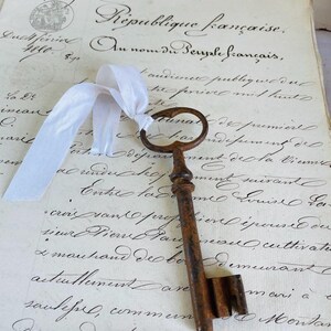 Antique French Iron Key Front Door Gate Key - Etsy