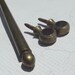 Antique French Small Brass Curtain Rod Vintage Bistro Pole for Nets or ...