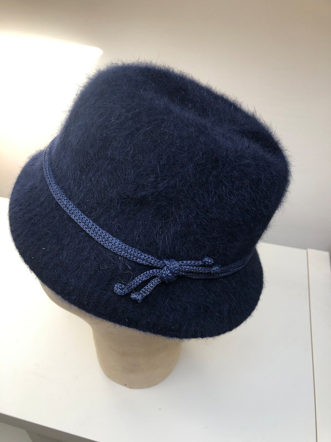 Vintage French 1940s Blue Ladies Hat Woollen Laulhere - Etsy