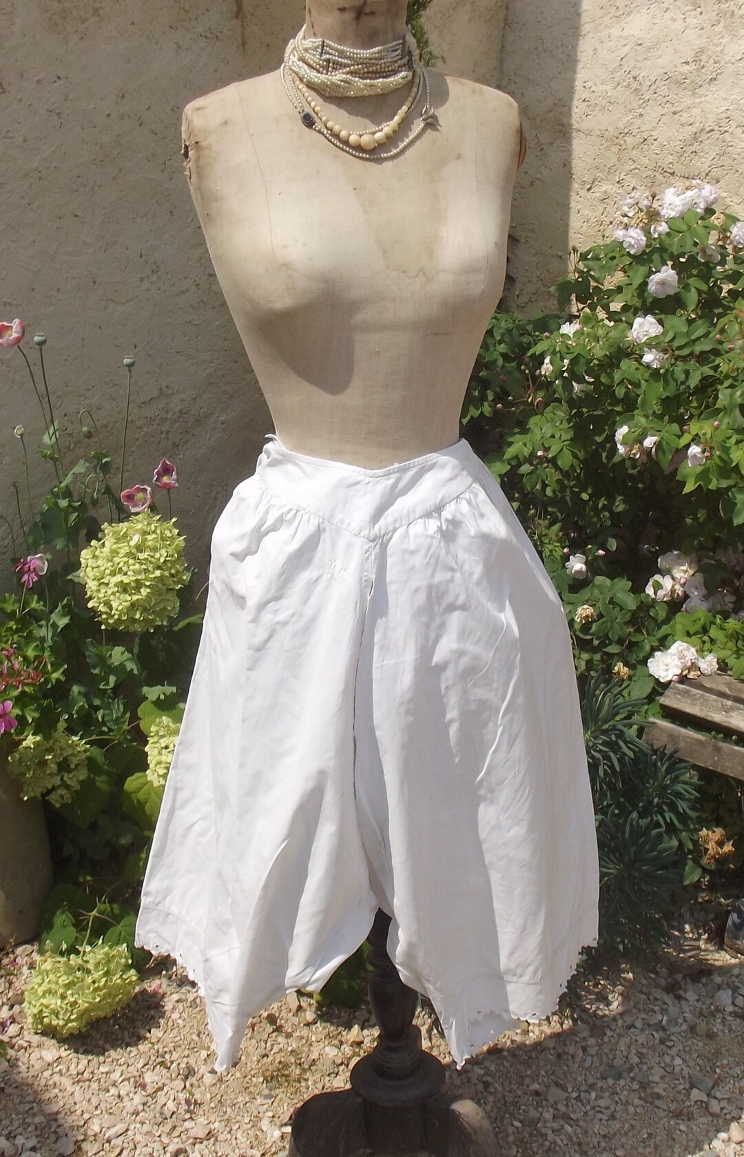 Antique French White Cotton Bloomers Shorts Knickers Pants Culottes - Etsy