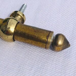 Antique French Brass Curtain Rod Vintage Bistro Pole for Nets or Half ...