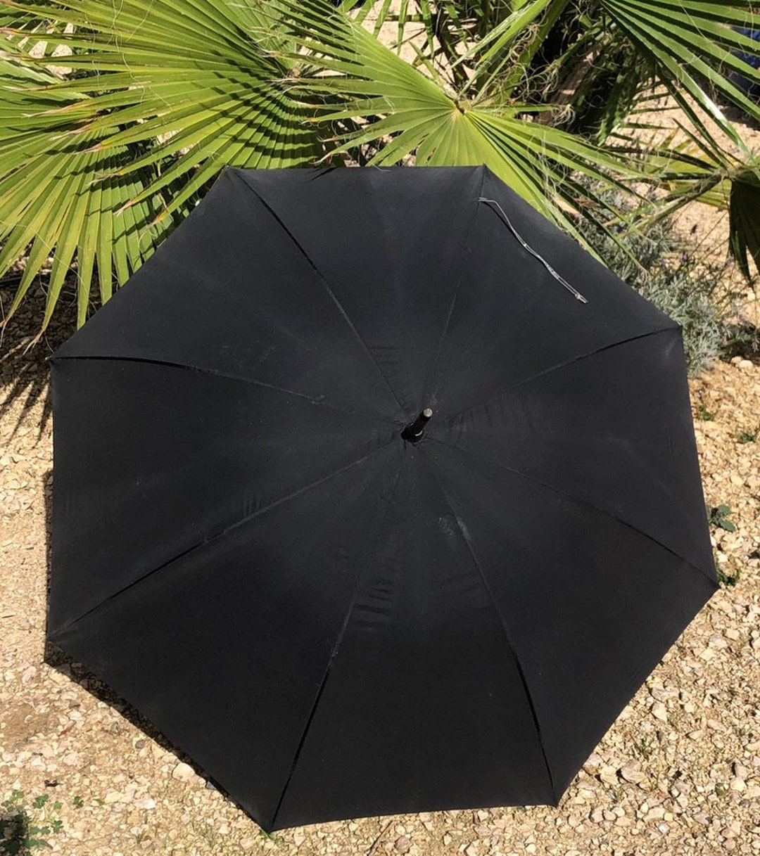 Vintage French Umbrella Black Shade Neyrat - Etsy