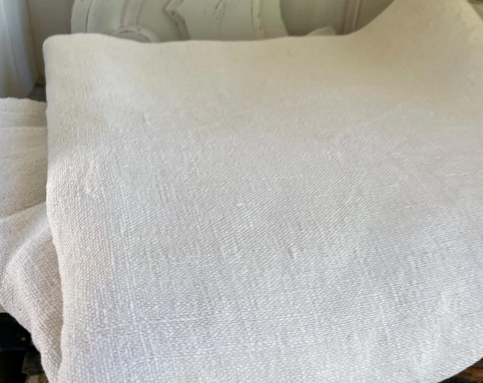 Antique French Linen Fabric 19th Century Chanvre Hand Woven Cloth - Etsy
