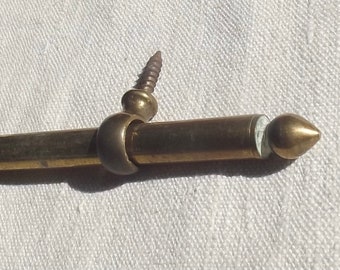 Antique French Brass Curtain Rods Vintage Bistro Poles for Nets or Half ...