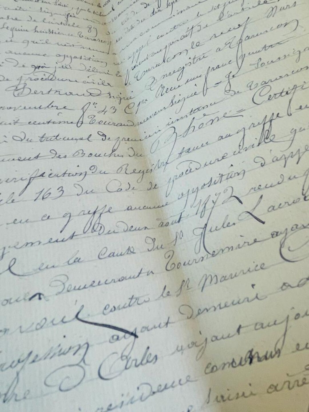 Antique French Document Handwritten 19th Century Legal Notaire Papers ...