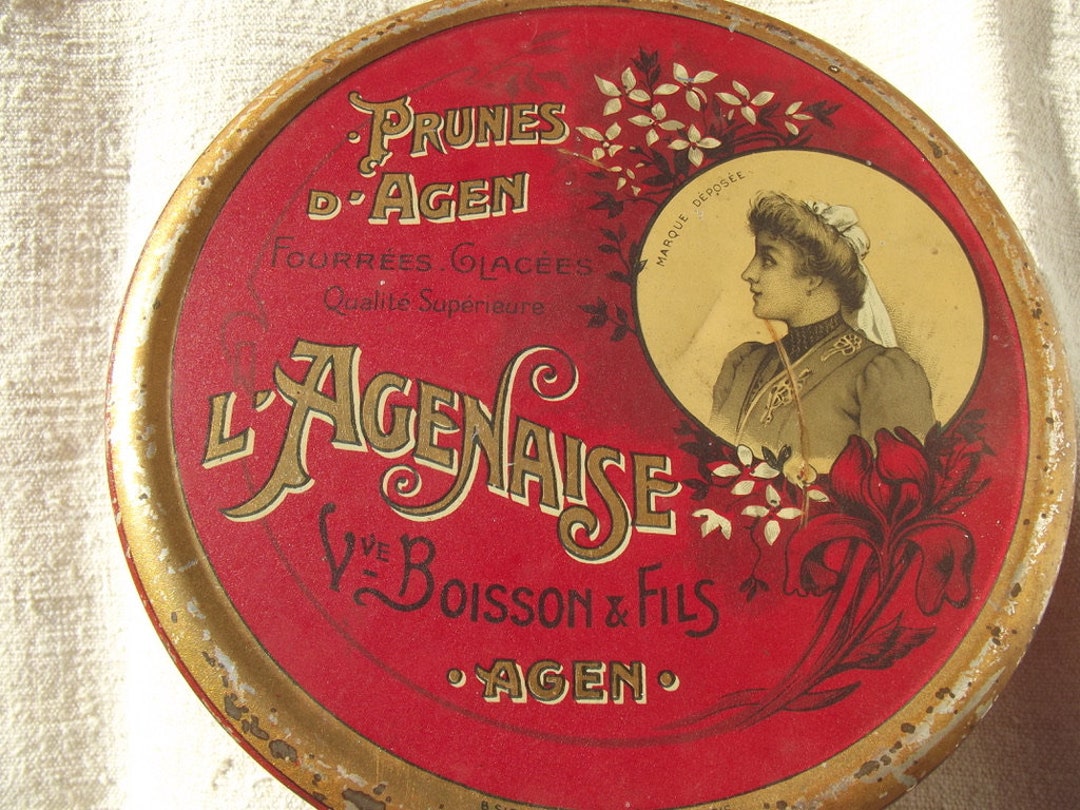 Antique French Tin Pharmacy Pill Box Snail Medicine for Colds Coughs ...