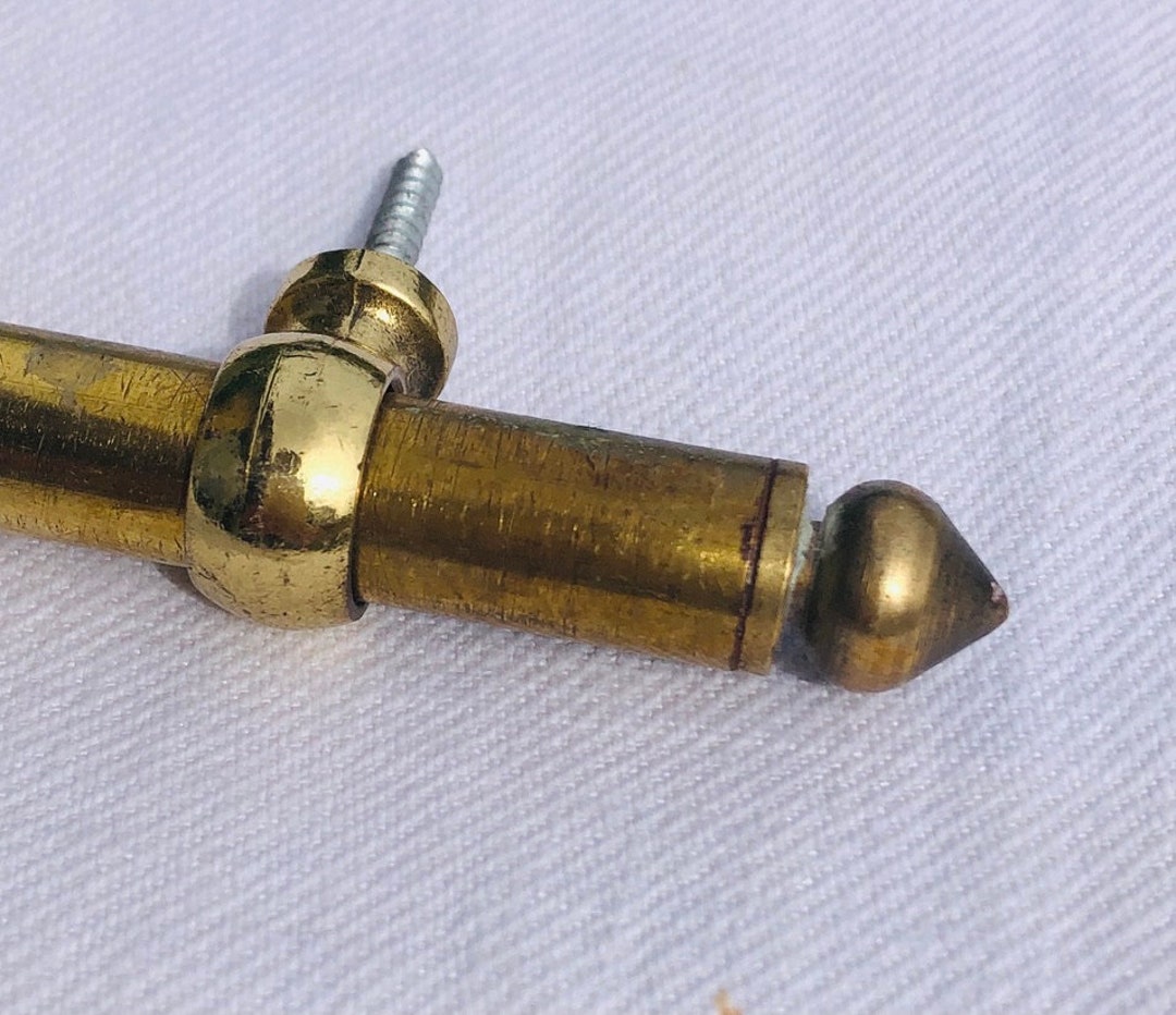 Antique French Brass Curtain Rod Vintage Bistro Pole for Nets or Half ...