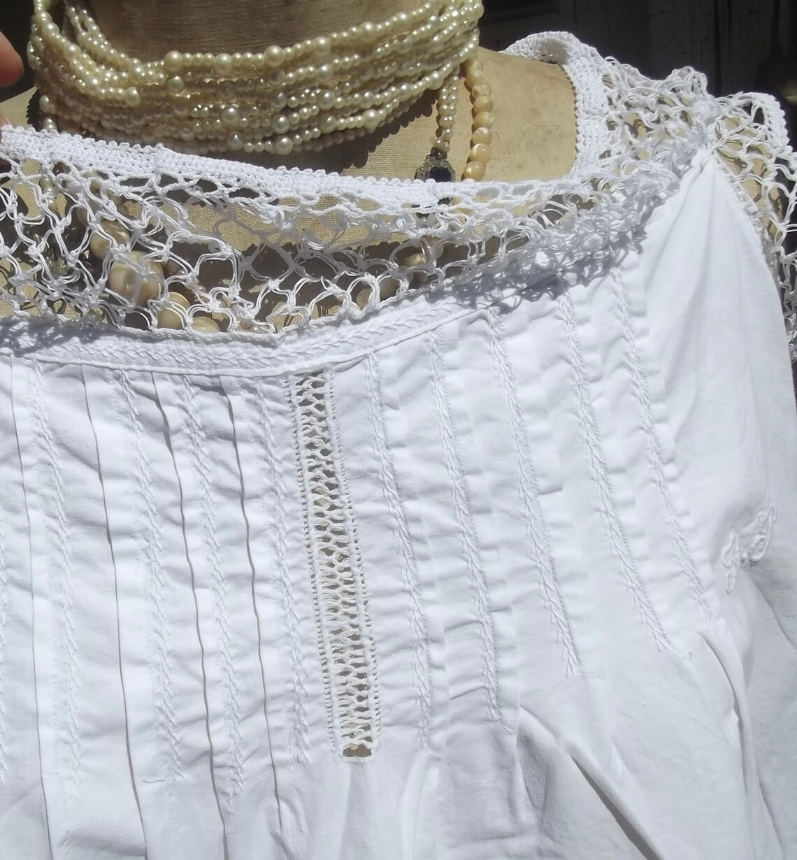 Antique French Chemise Dress Nightie Shift Handmade Lace - Etsy