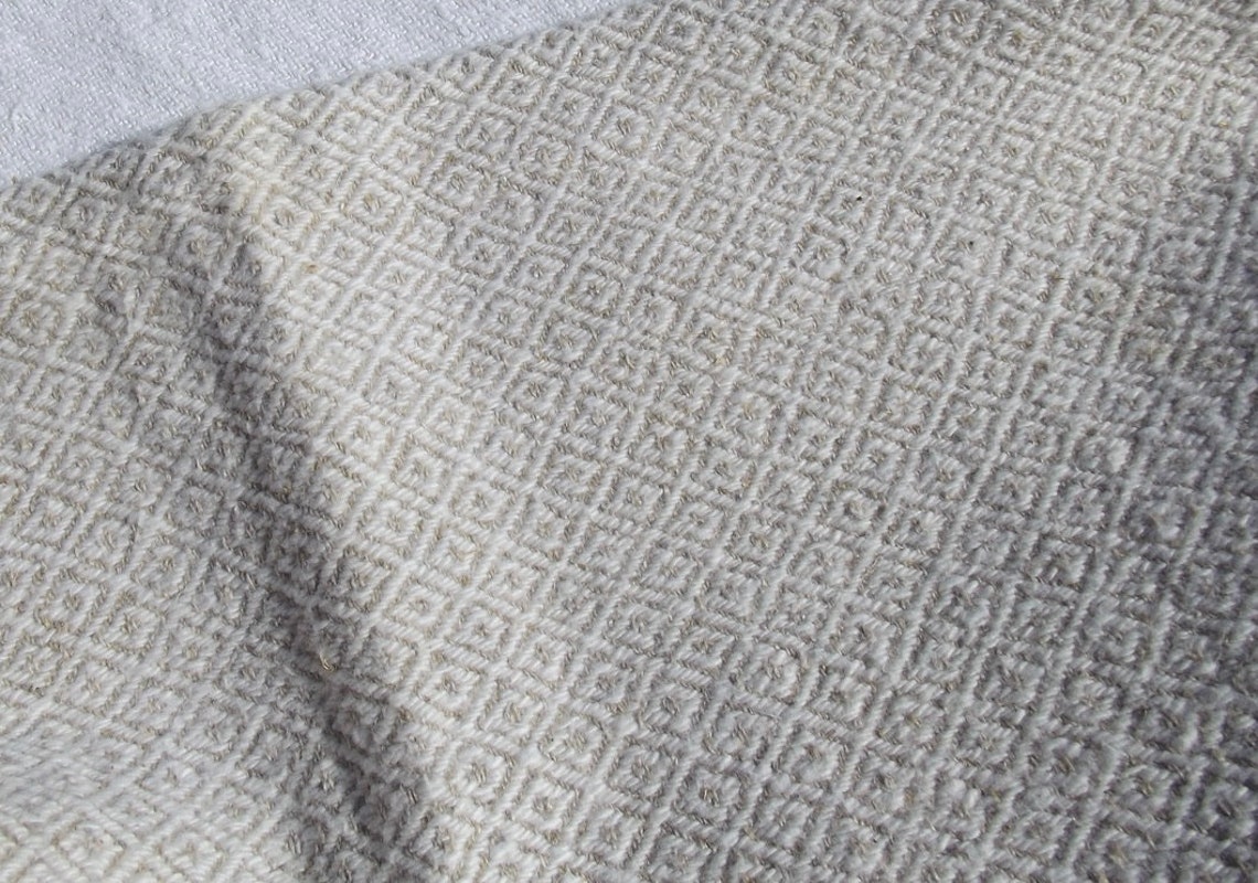 Woven Vintage French Fabric Linen Cloth Textured Basque Country Textile ...