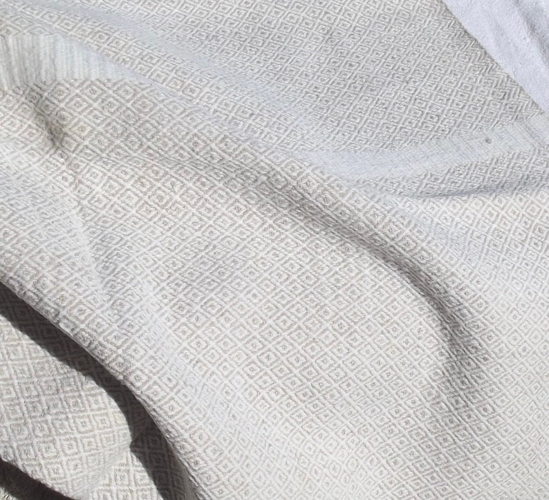 Woven Vintage French Fabric Linen Cloth Textured Basque Country Textile ...