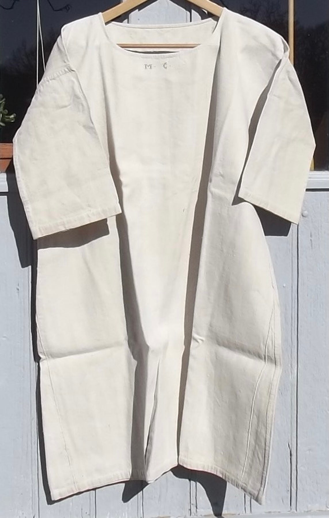 Antique French Peasant Linen Smock Hemp Tunic Shirt - Etsy