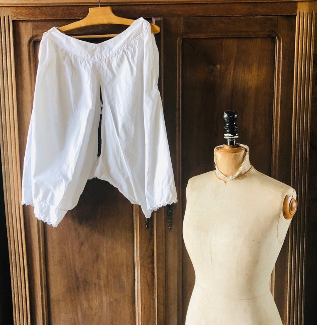 Antique French White Cotton Bloomers Shorts Knickers Pants Culottes - Etsy
