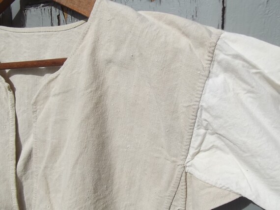 Antique French Farming Smock Chanvre Linen Tunic work… - Gem