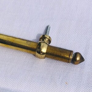 Antique French Brass Curtain Rod Vintage Bistro Pole for Nets or Half ...