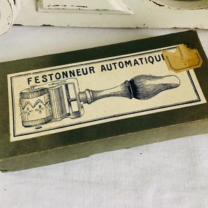 Antique French Fabric Printing Kit Embroidery Rollers Monogram Blocks ...