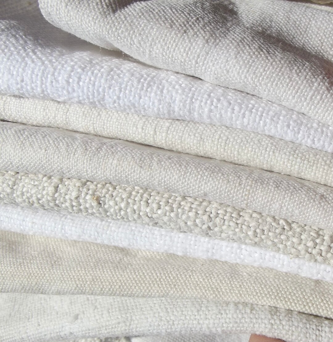 Bundle Vintage French Homespun Chanvre Linen Fabric Pieces Antique Country Hemp Textile Pack - Etsy
