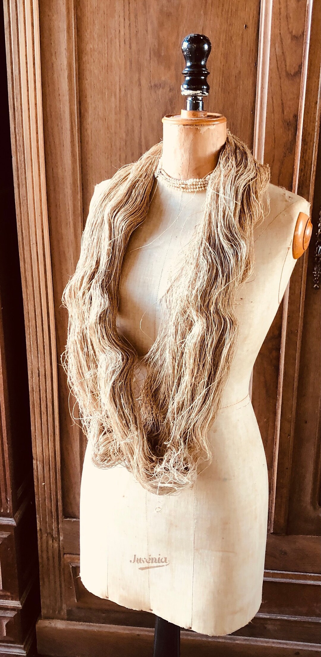 Antique French Linen Thread Rustic Chanvre Skein Hand Spun Hemp Natural ...