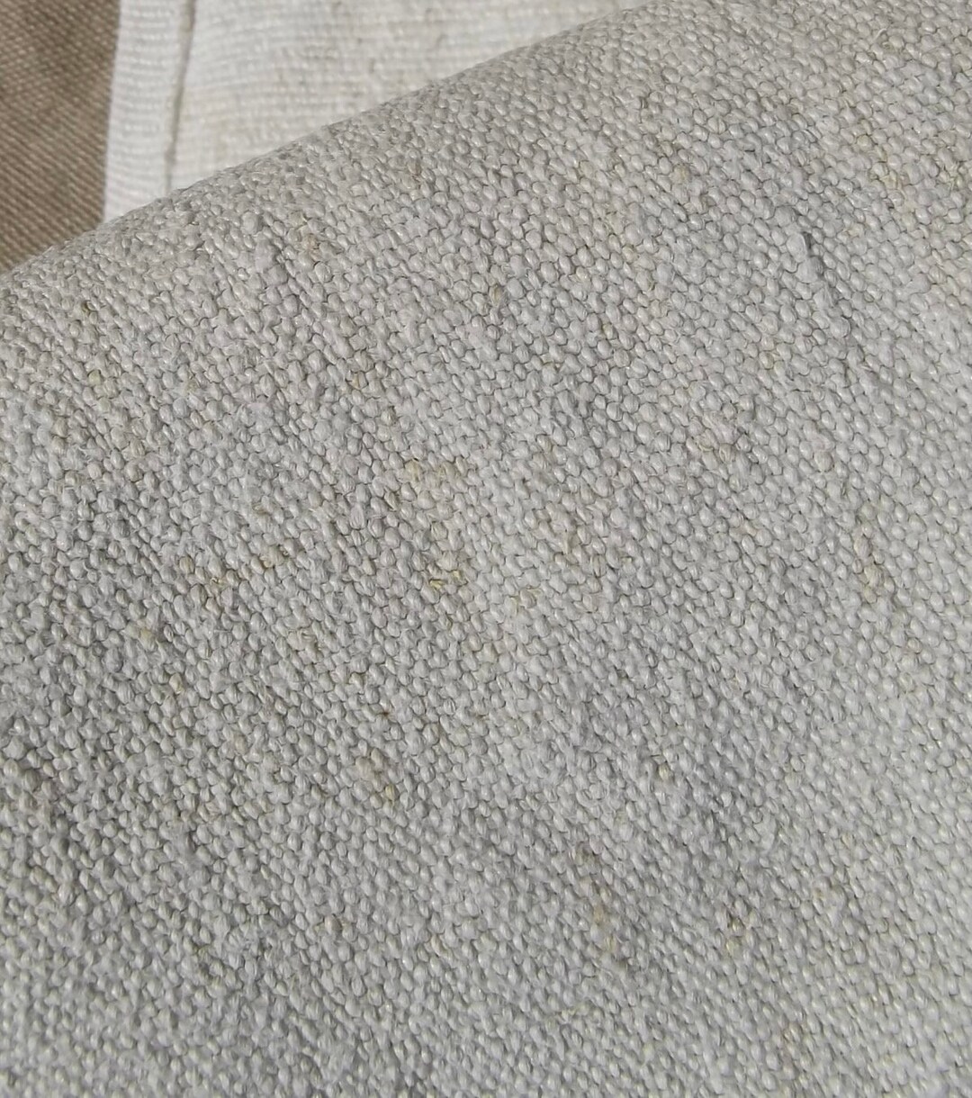 Antique 19th Century French Linen Hand Woven Textile Panel Oatmeal ...