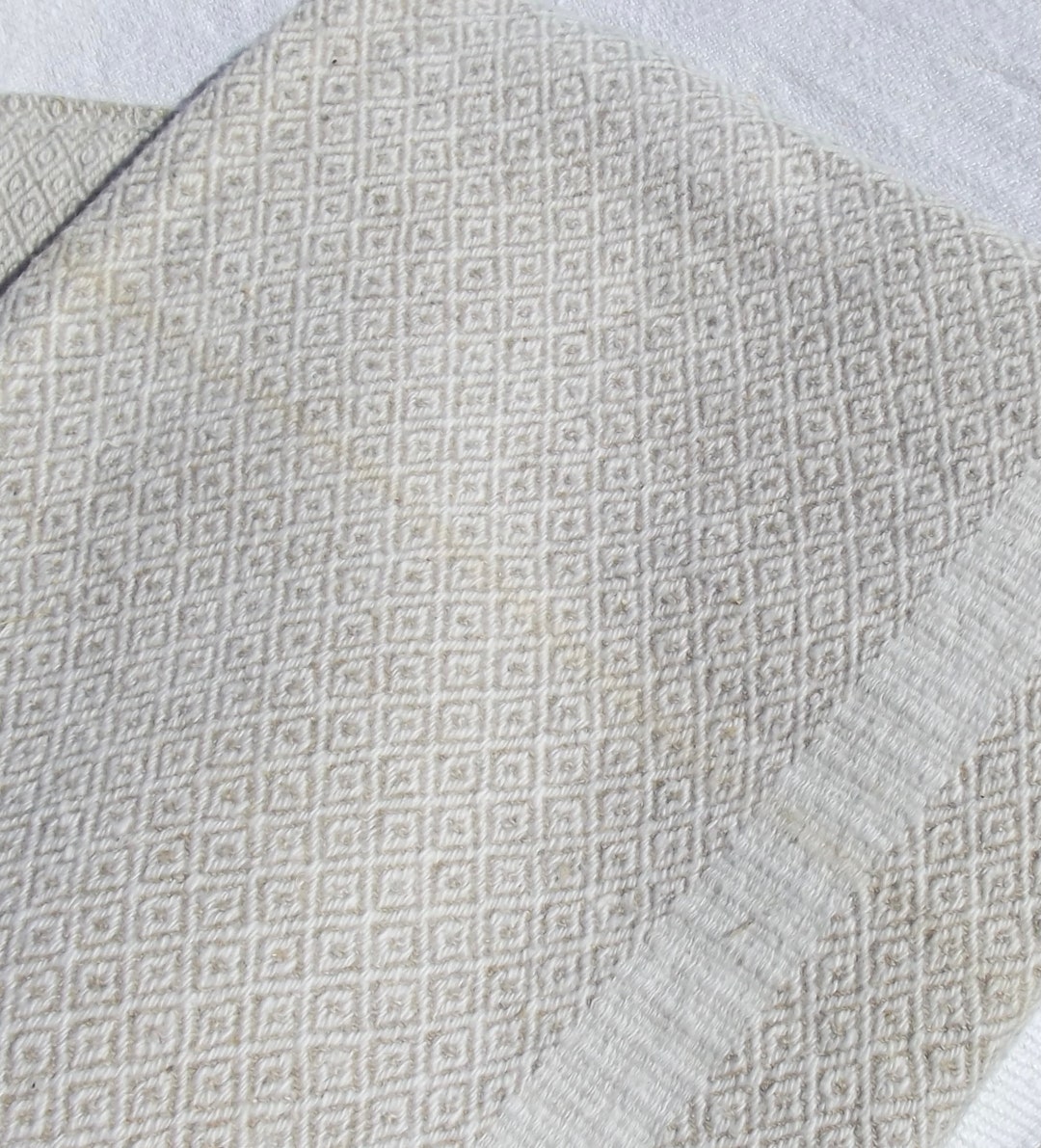 Woven Vintage French Fabric Linen Cloth Textured Basque Country Textile ...