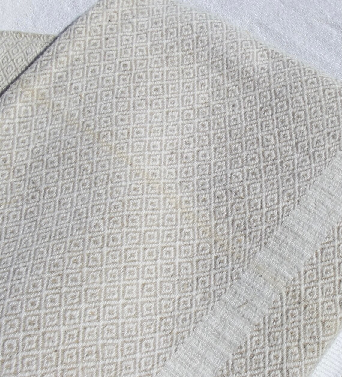Woven Vintage French Fabric Linen Cloth Textured Basque Country Textile ...