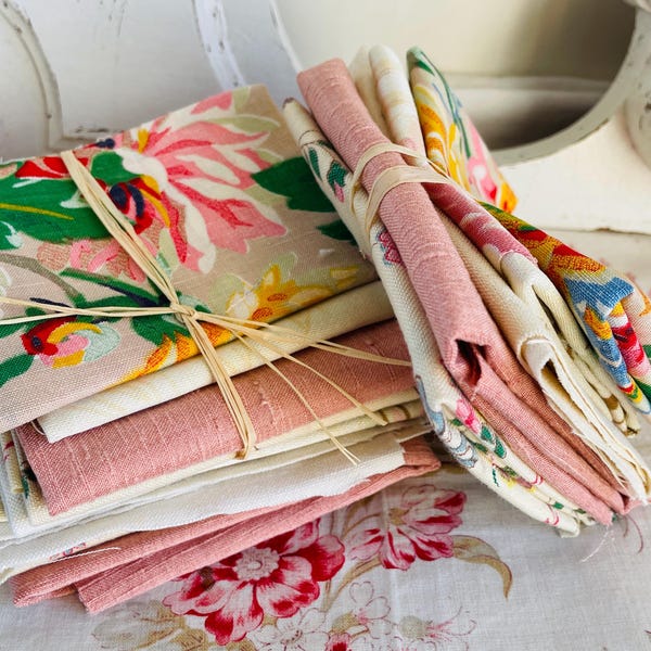 Pink Vintage Fabric - Etsy