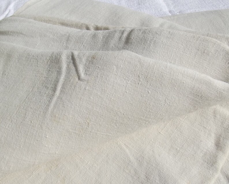 Antique French Linen Fabric 19th Century Chanvre Hand Woven - Etsy
