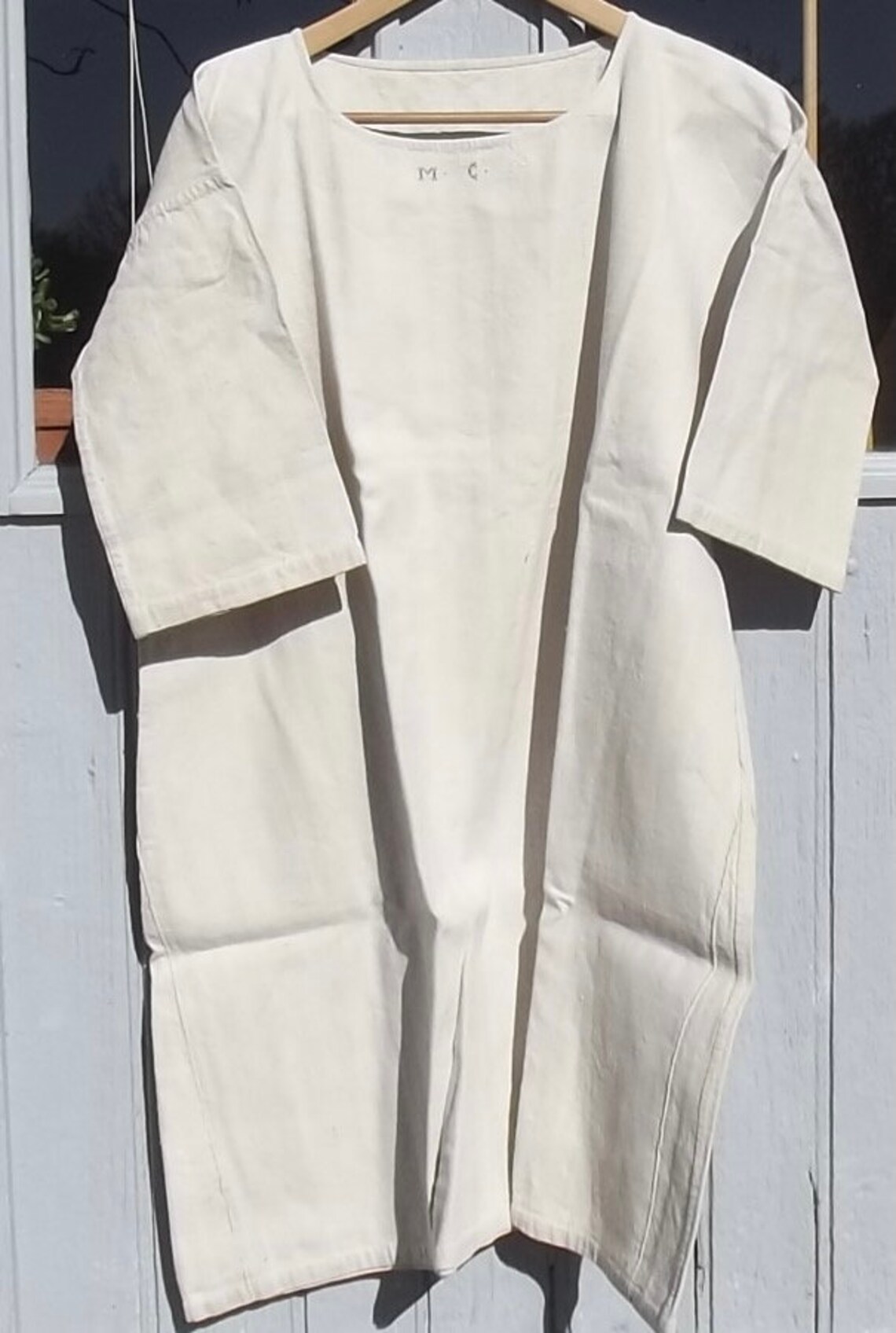 Antique French Peasant Linen Smock Hemp Tunic Shirt | Etsy