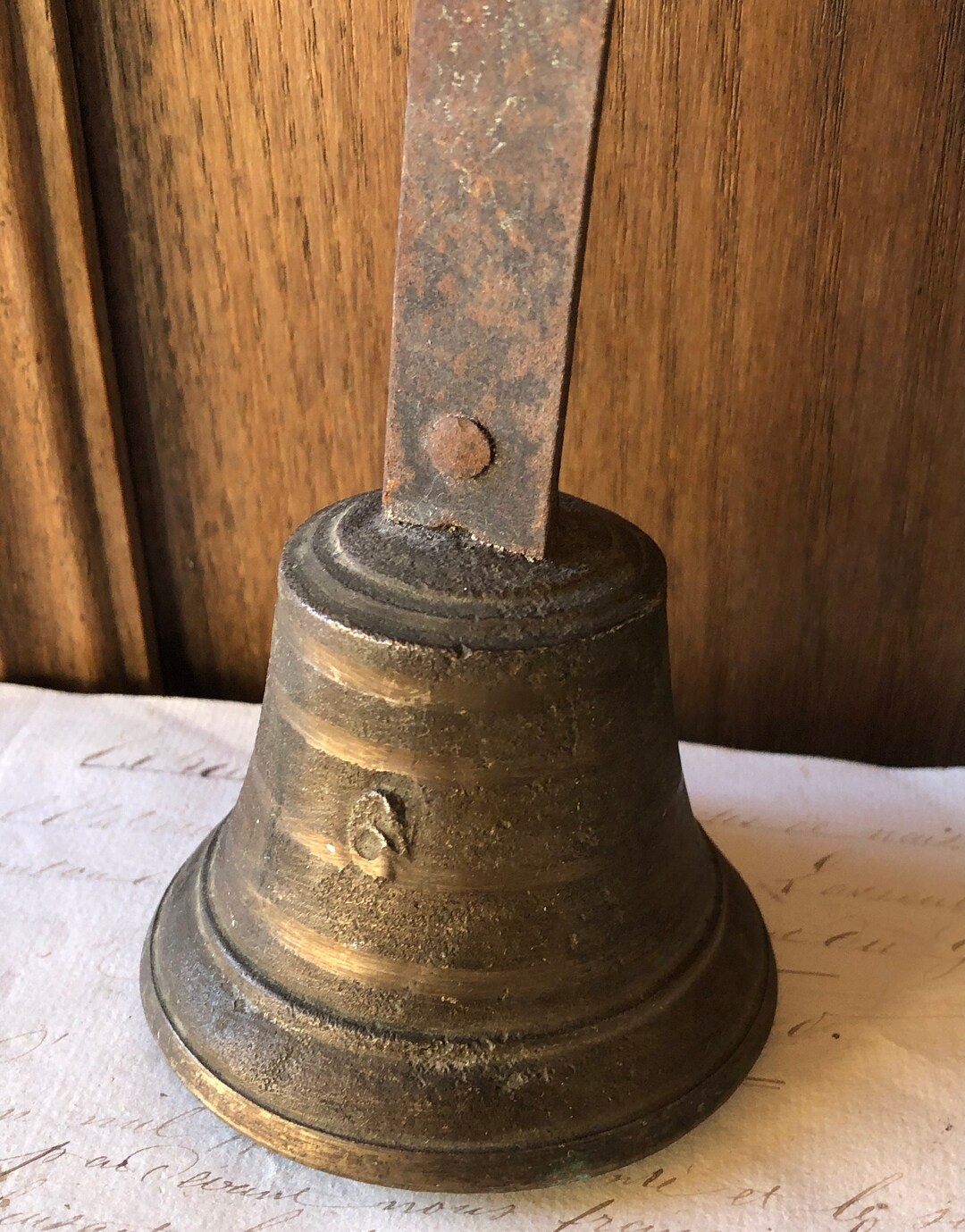 Antique French Country Calling Bell, Front Door, Gate, Shop, Bronze ...