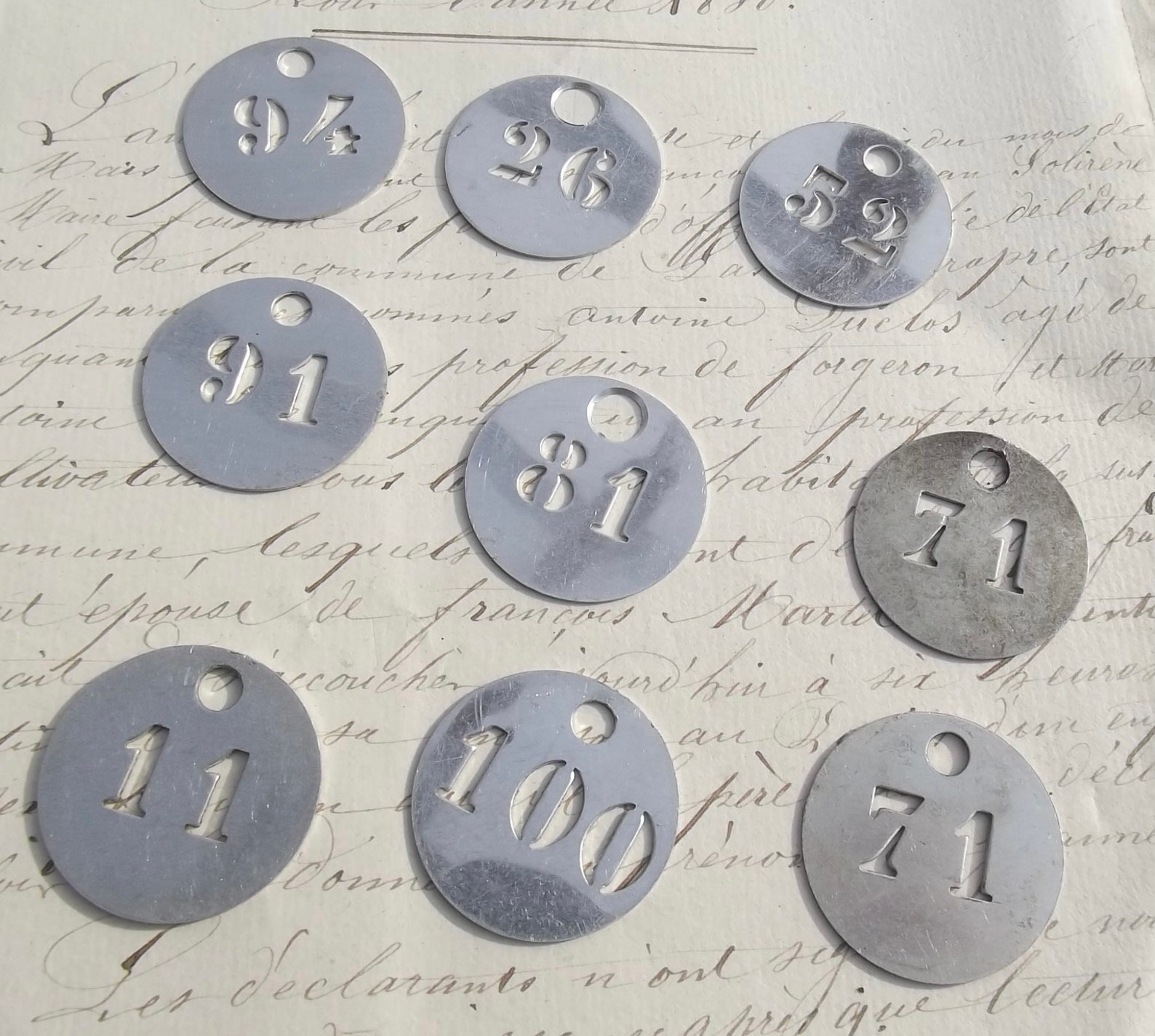 Vintage French Hotel Key Metal Fob Room Number Tag (various Numbers ...