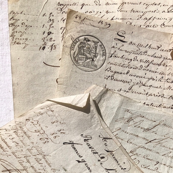 Antique French Document - Etsy