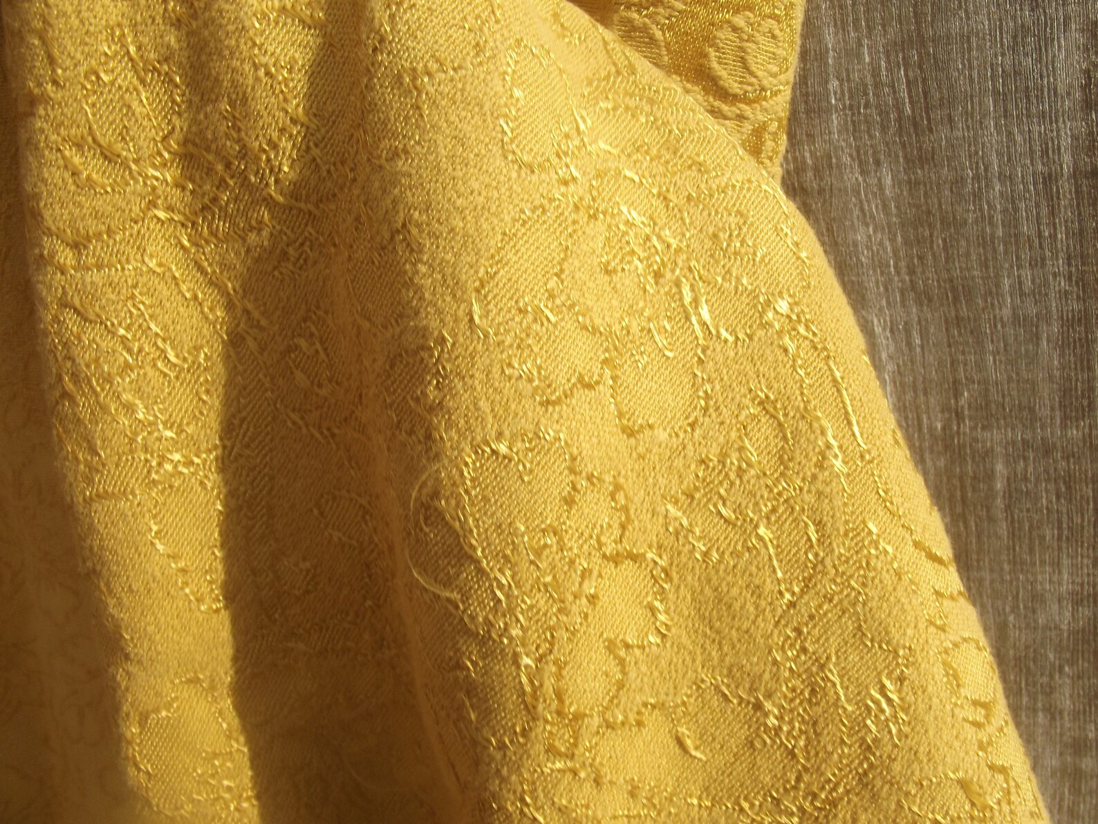 Antique French Fabric Panel Gold Brocade Curtain Panel Drape - Etsy