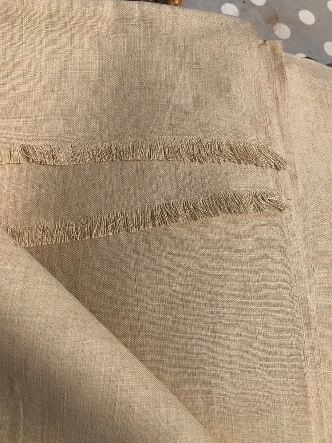 Antique French Country Linen Fabric 19th Century Sepia Textile - Etsy