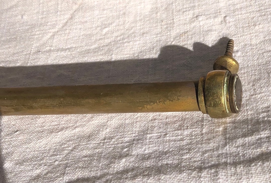 Antique French Brass Rod Vintage Curtain Pole Kitchen Utensil Hanging ...
