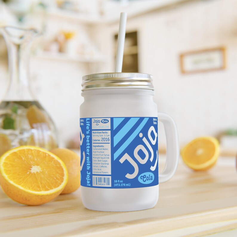 Retro Joja Cola Mason Jar, Vintage Drinkware, Soda-themed Glass, BBQ ...