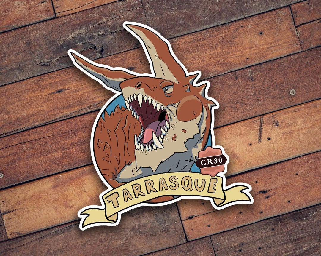 Dnd | Tarrasque Encounter Hand-drawn Sticker With Challenge Rating ...