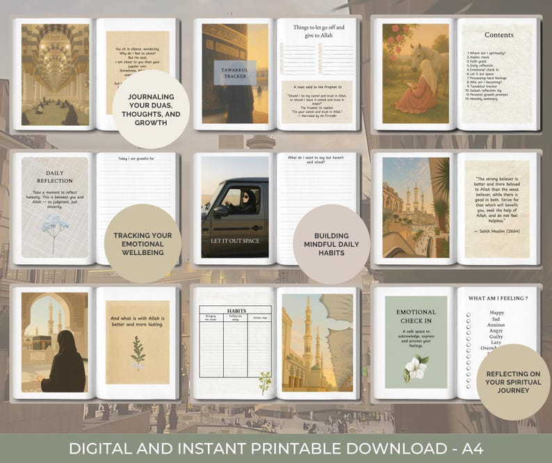 Islamic Reflection Journal | Mindfulness | Gratitude | Interactive ...