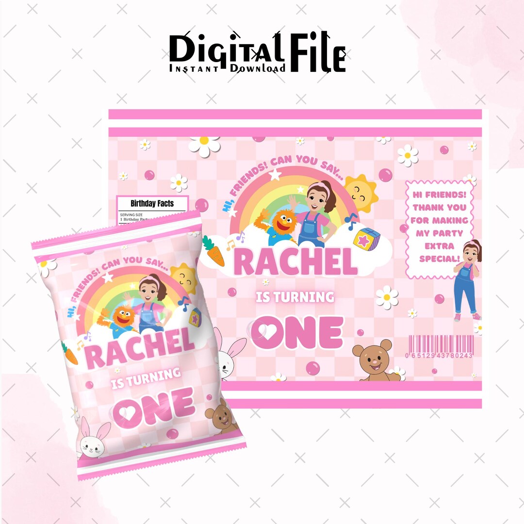Editable Rachel Chip Bag Template Party Favor Printable Party ...