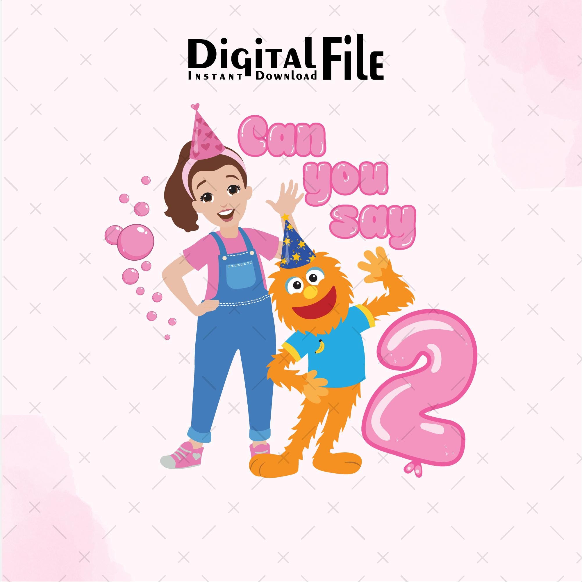 Can You Say 2 Png Rachel Clipart Instant Download - Etsy